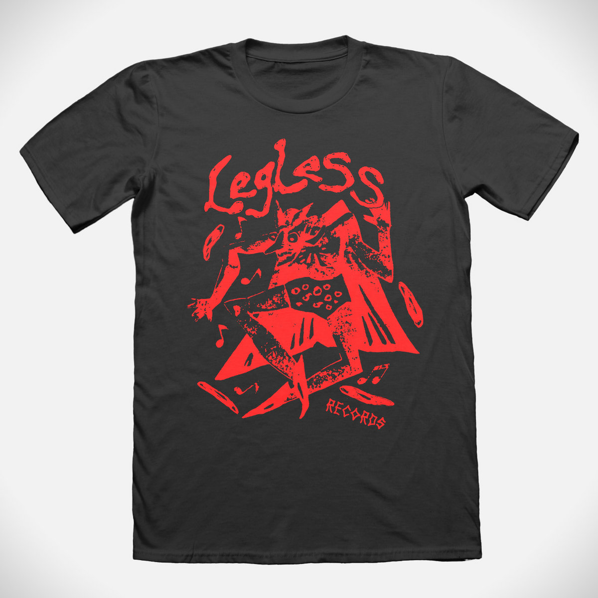 Legless | Record Slinger | Red on Black | Legless Records
