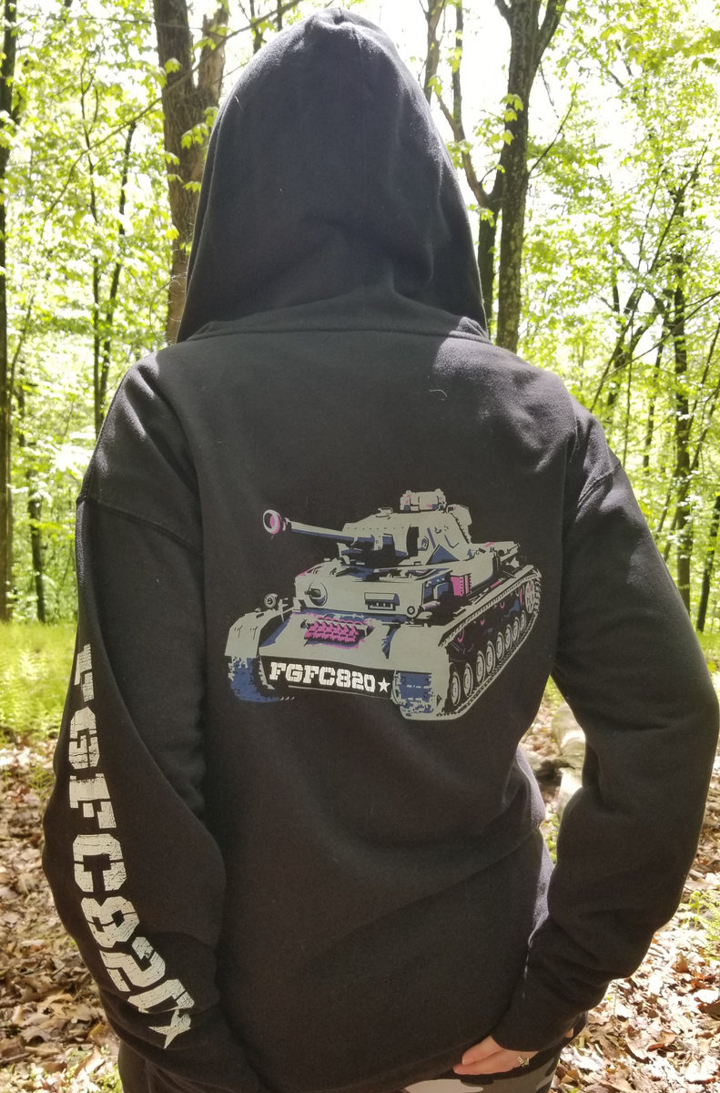 FGFC820 Zippered Battle Tank Hooded Sweatshirt | FGFC820