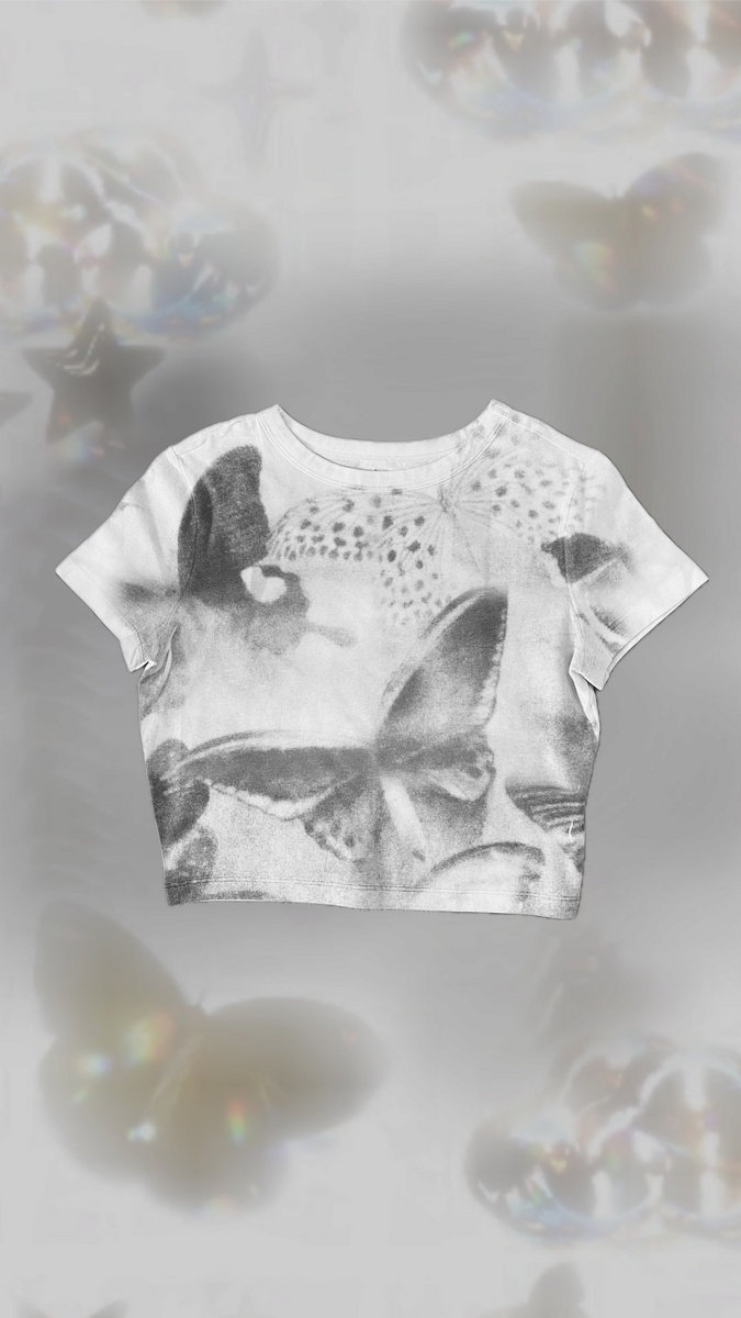 sunspot/butterfly all over print tee | dottie