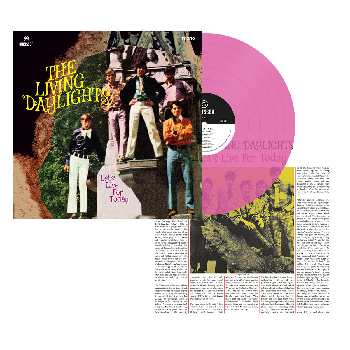 LIVING DAYLIGHTS - Let's Live For Today (Pink LP) | Guerssen Records