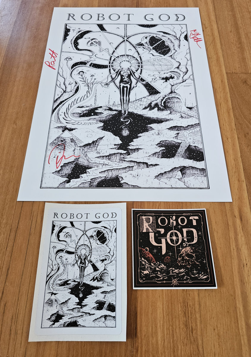 Robot God - Signed Poster (Pim Verheul Design) | Robot God