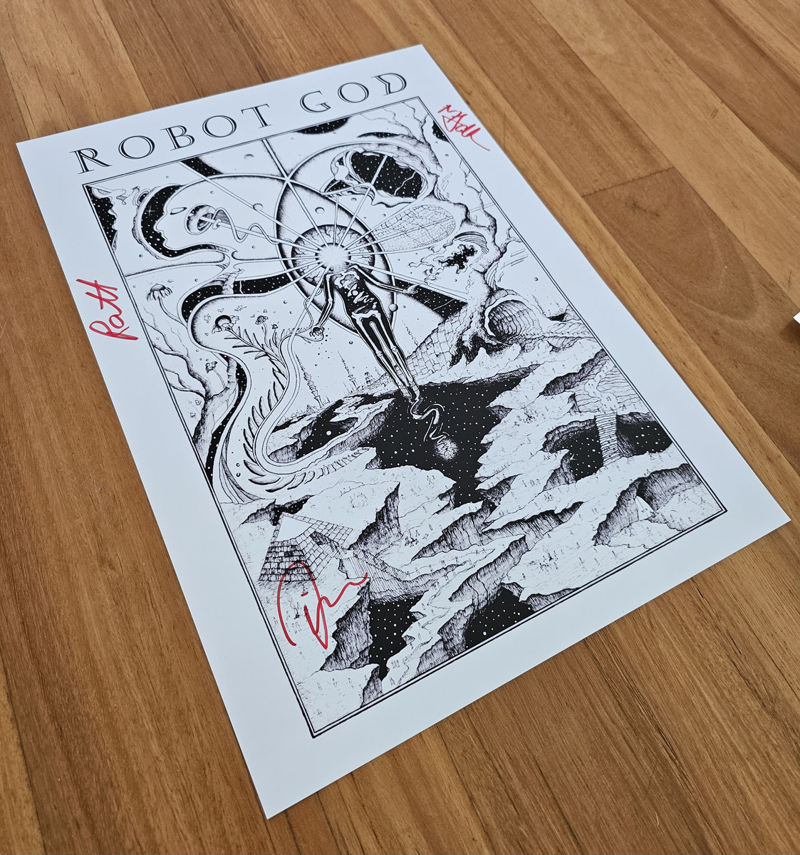 Robot God - Signed Poster (Pim Verheul Design) | Robot God