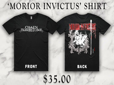 'MORIOR INVICTUS' T-Shirt | Chain Tombstone