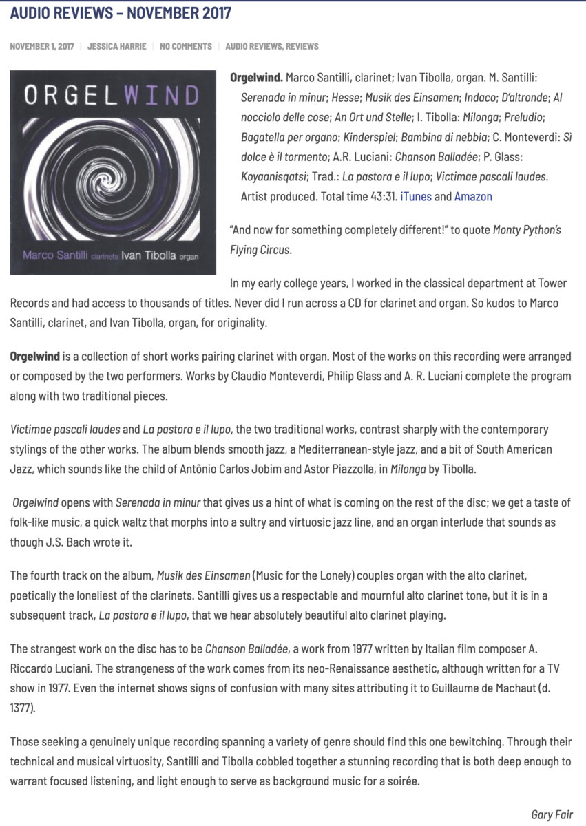 Orgelwind | Marco Santilli and Ivan Tibolla | Marco Santilli