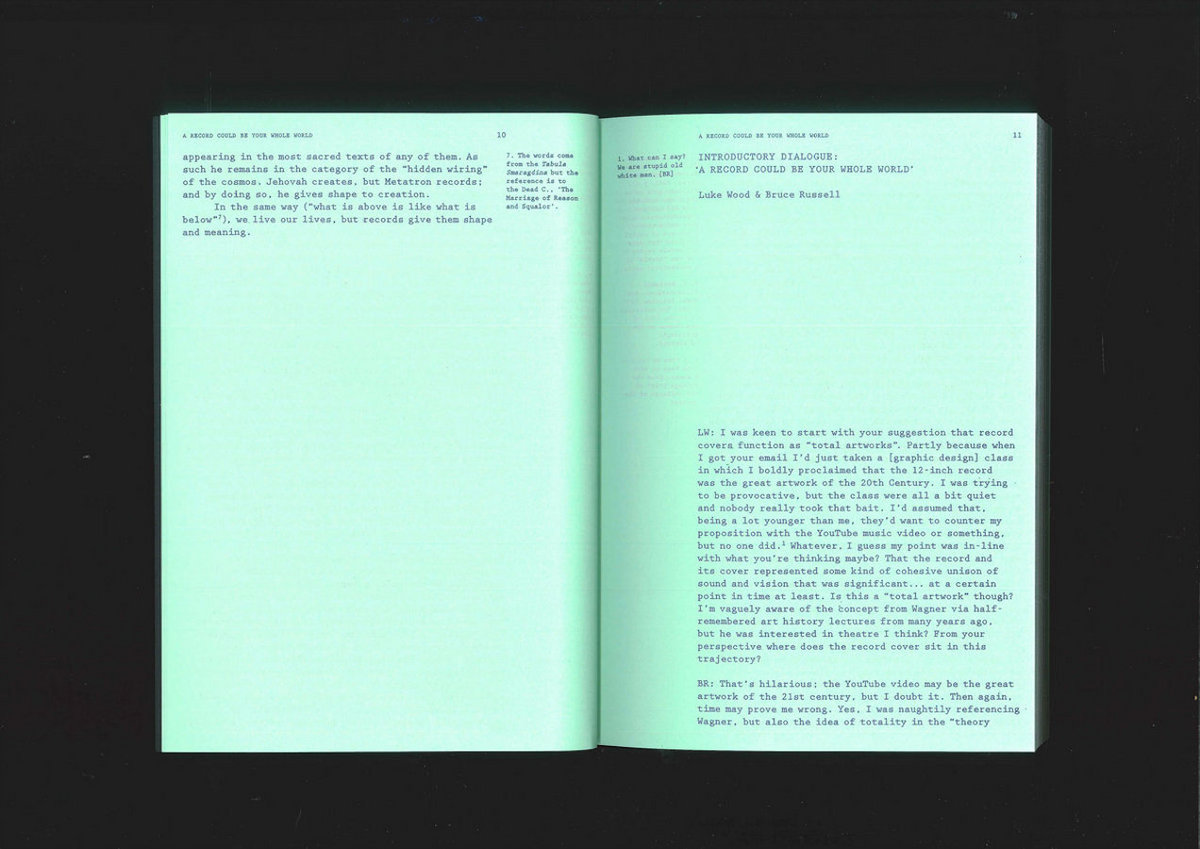 DISTRO ITEM: A Record Could be Your Whole World BOOK by Bruce Russell & Luke Wood (Eds.) (Ilam ...