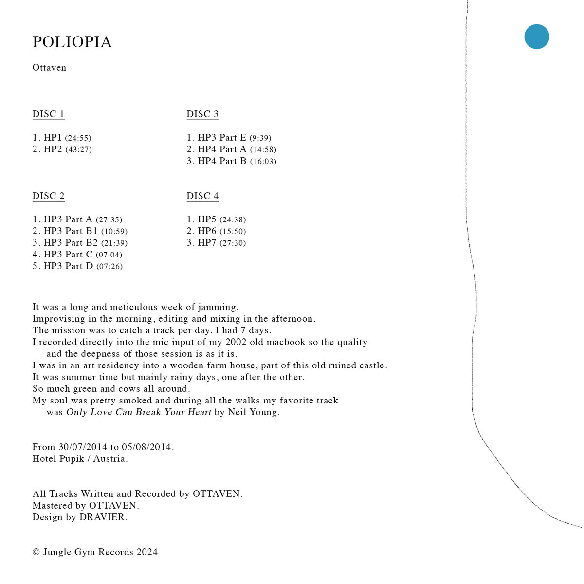 [UDG 0.91] "Poliopia" | Ottaven | JUNGLE GYM RECORDS