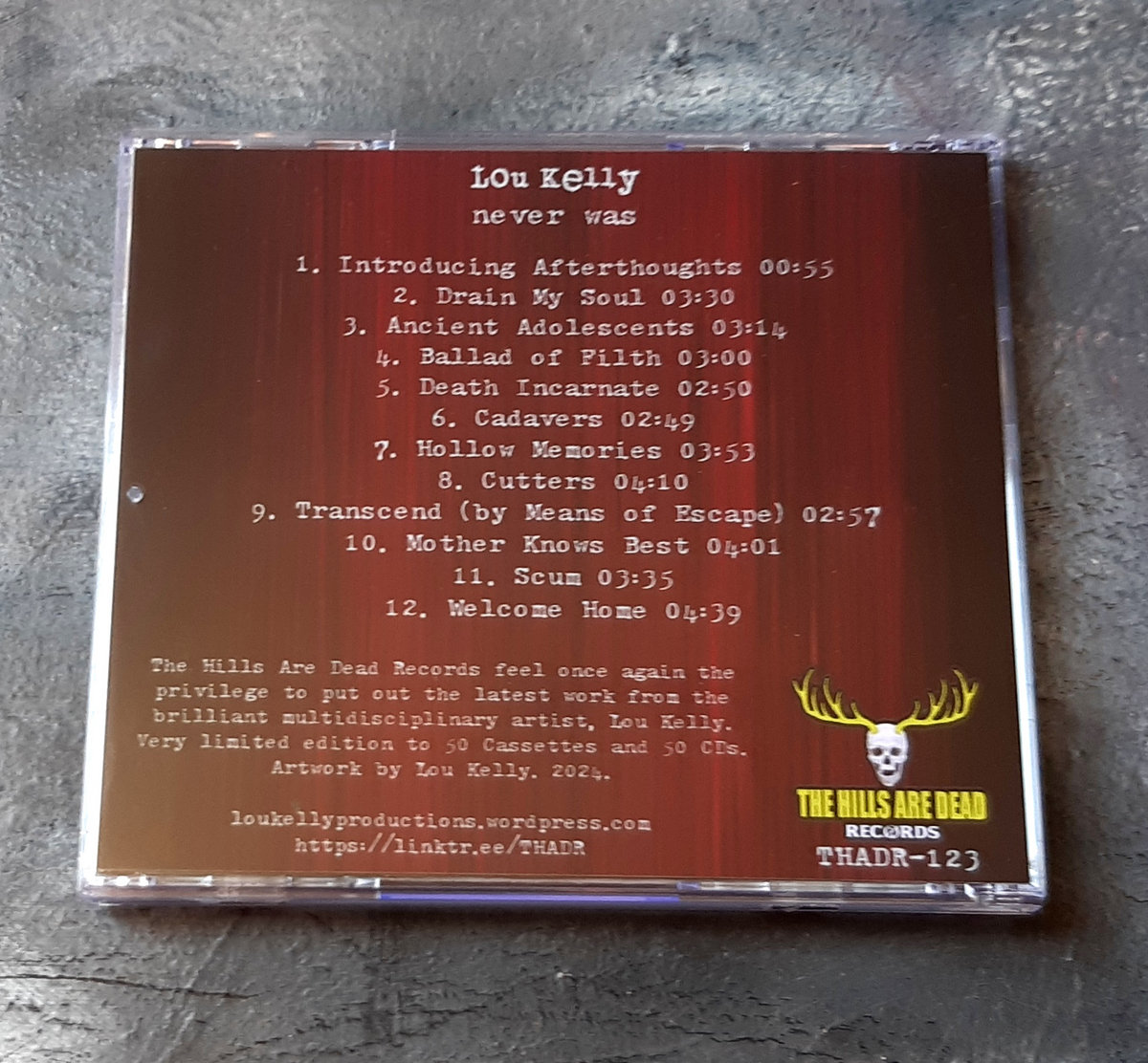 Never Was | Lou Kelly | THE HILLS ARE DEAD - Records