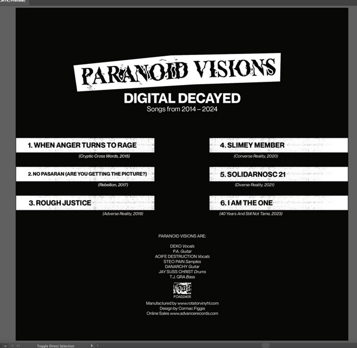 PARANOID VISIONS - DIGITAL DECAYED | WWW.ROTATORVINYL.COM