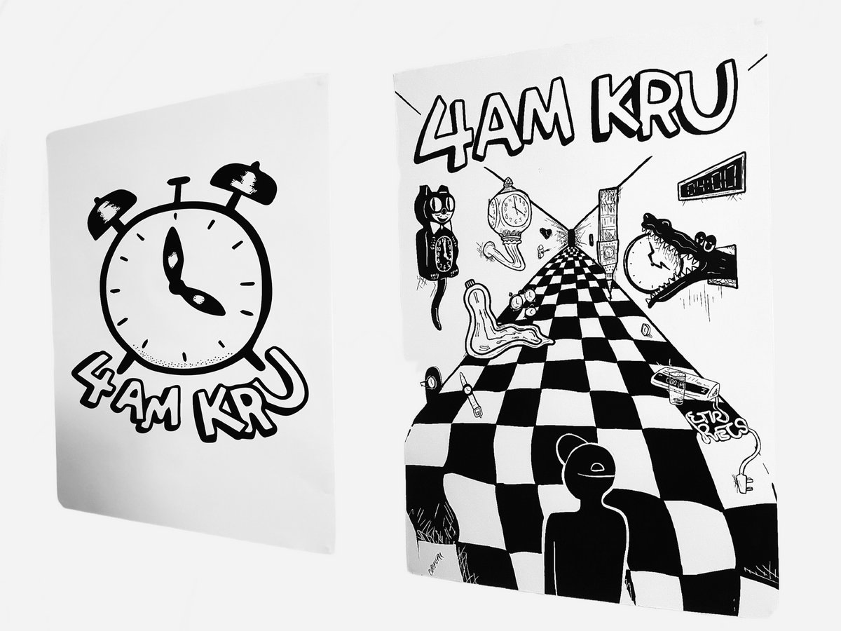 4am Kru Poster Bundle - White | 4am Kru