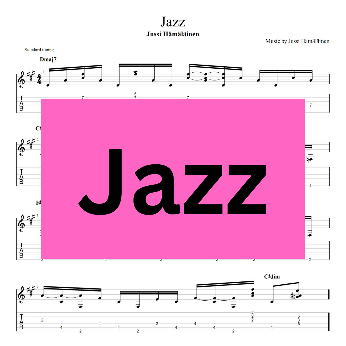 Jazz - Sheet music/Tab | Jussi Hämäläinen