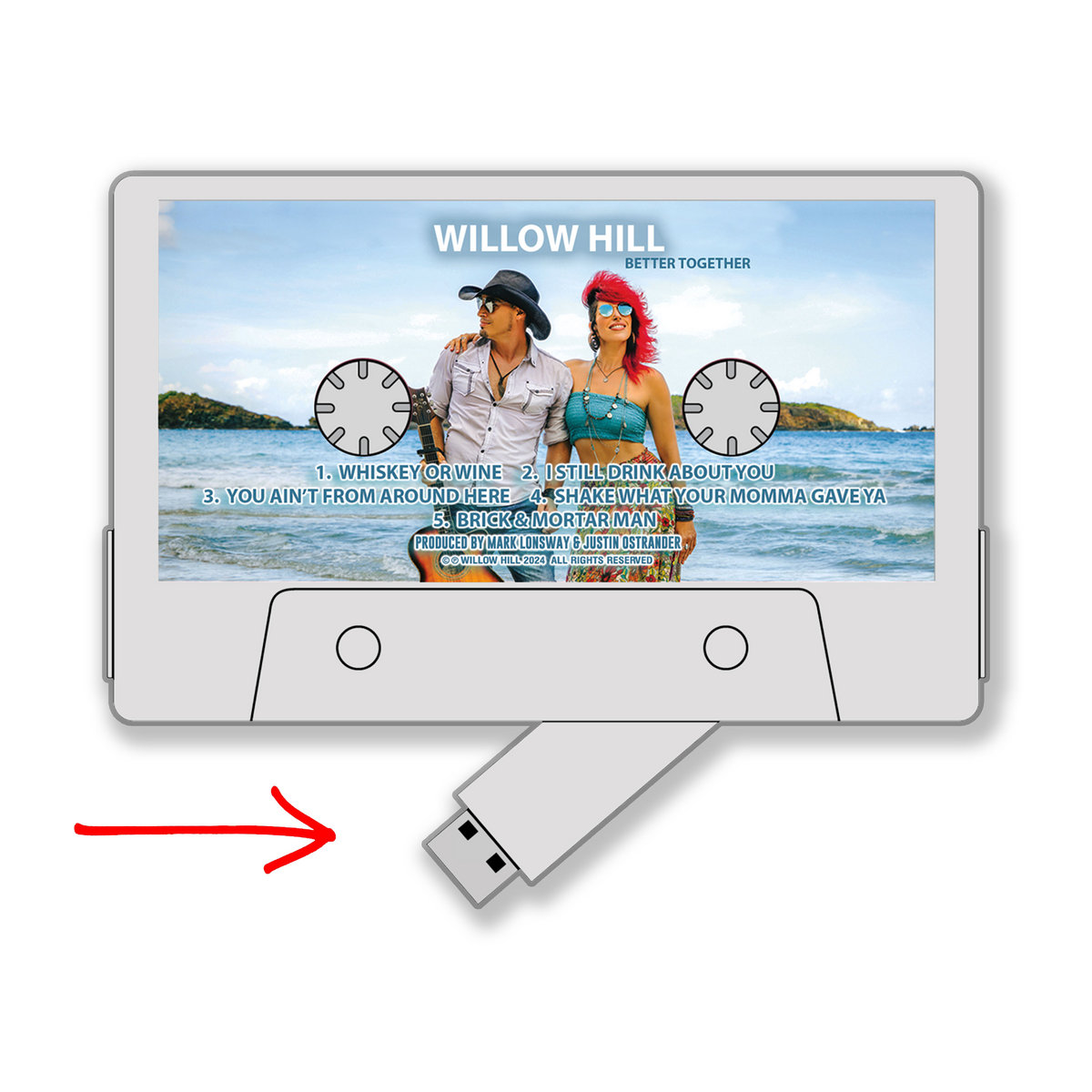 USB Cassette Tape (3 Albums!) | Willow Hill