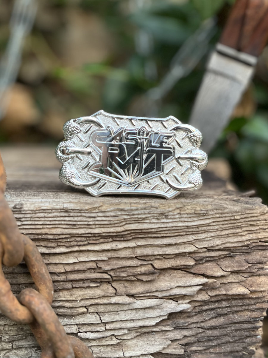 Castle Rat Belt Buckle in Mirror Silver | Castle Rat