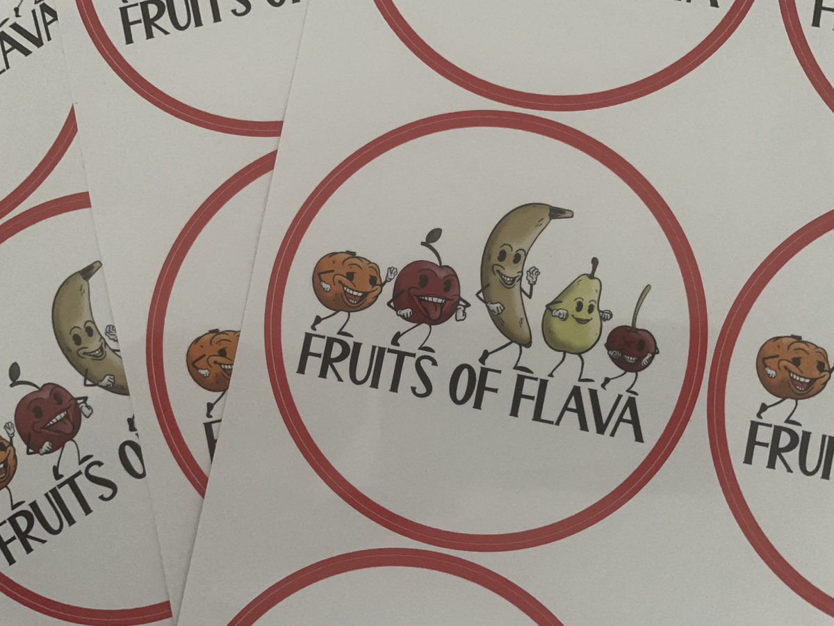 Fruits of Flava fruity logo sticker | Fruits Of Flava Recordings
