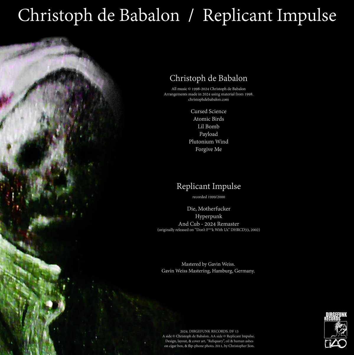 "Irreversible Corruption" | Christoph de Babalon / Replicant Impulse ...