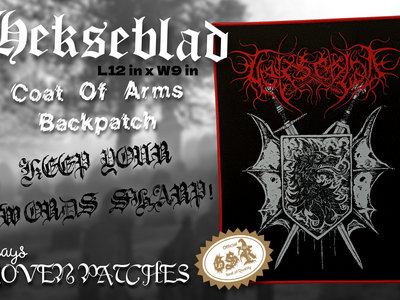 Hekseblad - Coat Of Arms WOVEN Backpatch | Grime Stone Records