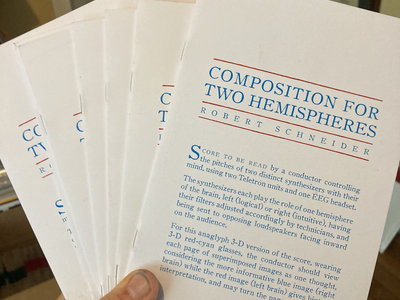 Composition for Two Hemispheres book (signed by Robert Schneider ...
