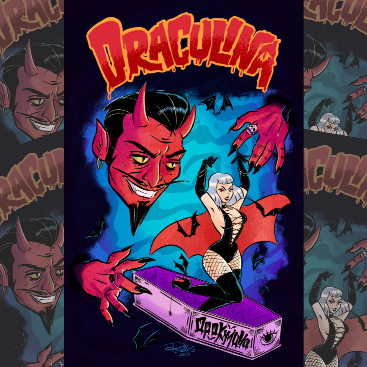 *Sale* Draculina poster designed by Colombian pinup artist Ruttu ...