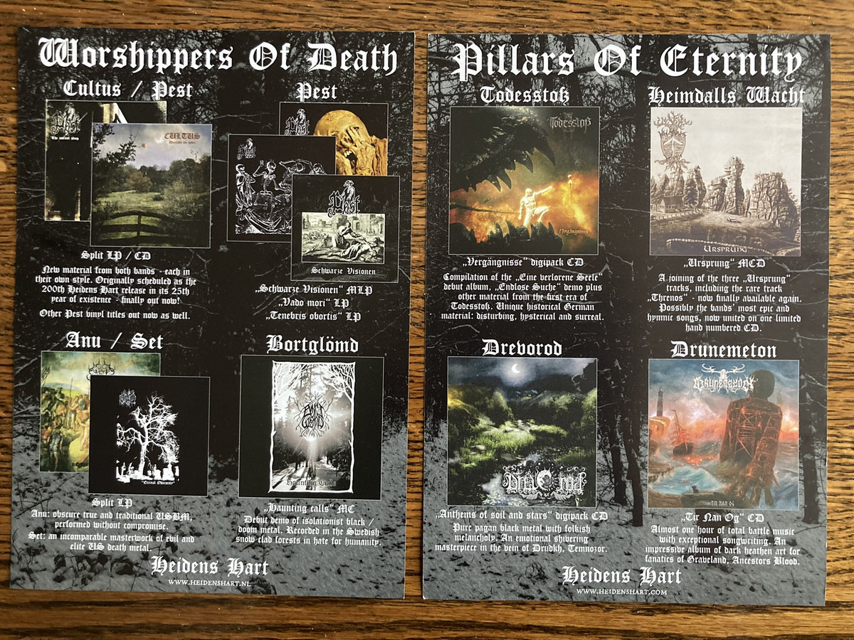 Eternal obscurity / Dominus profanum | Anu / Set | Heidens Hart Records