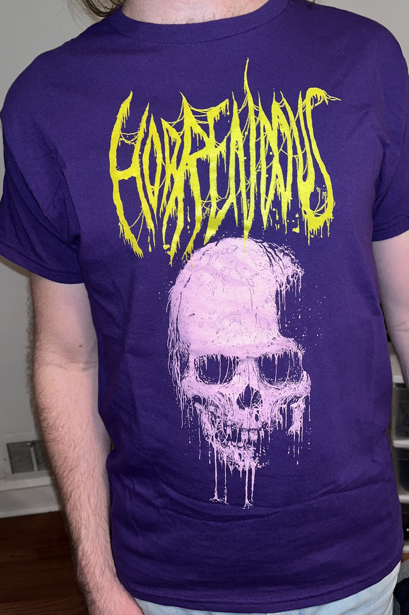 Logo/skull on PURPLE tee | Horrendous
