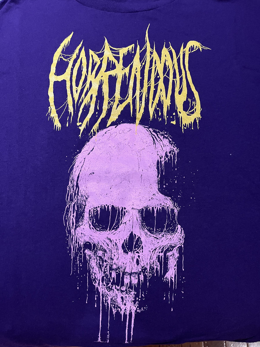 Logo/skull on PURPLE tee | Horrendous
