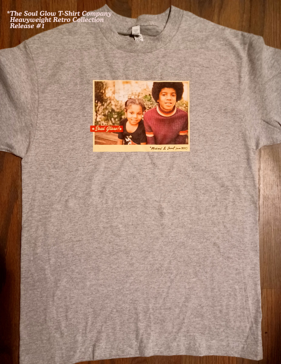 SOUL GLOW "Michael & Janet" unisex tee/sticker/button set (Heather Grey) M-XL | the Dynamite ...