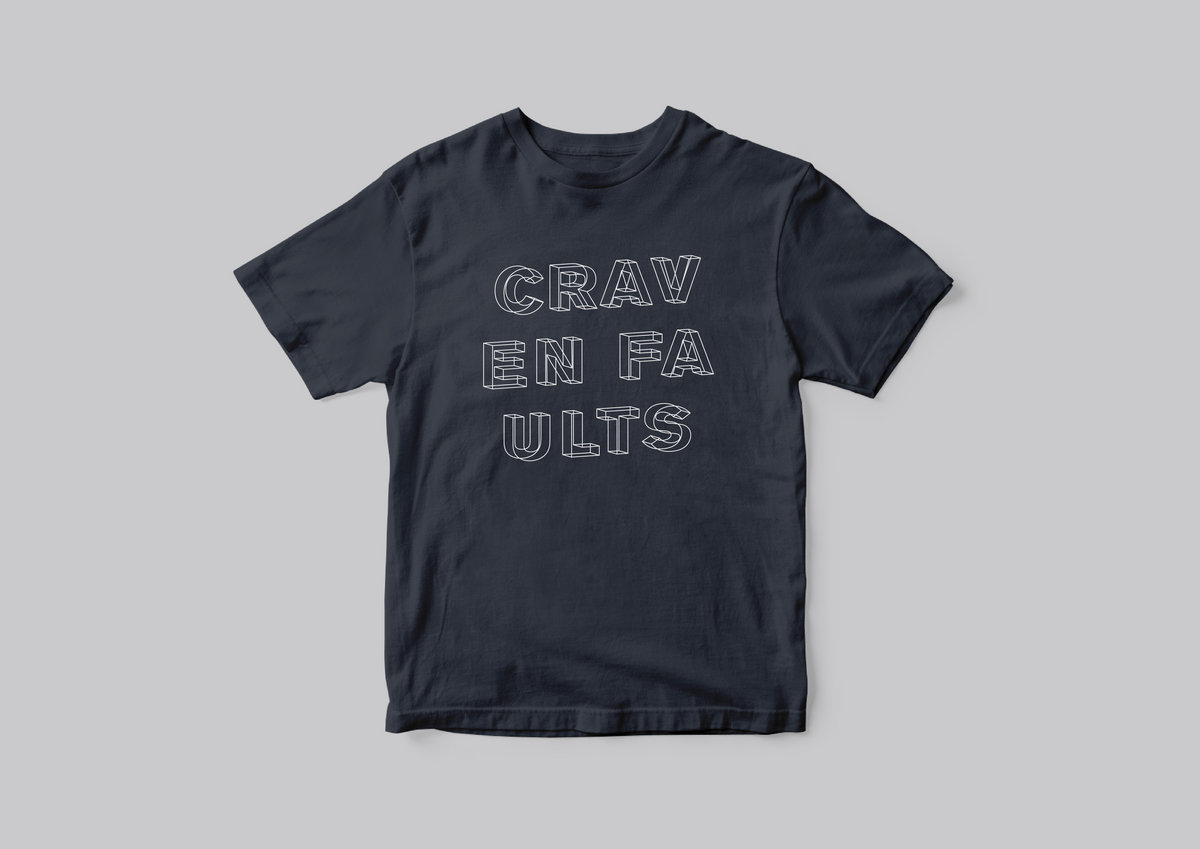 Limited edition India ink grey/white logo T-shirt | Craven Faults