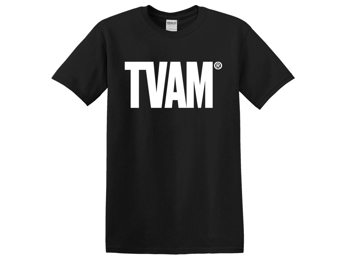 TVAM Logo T-Shirt (White on Black) | TVAM