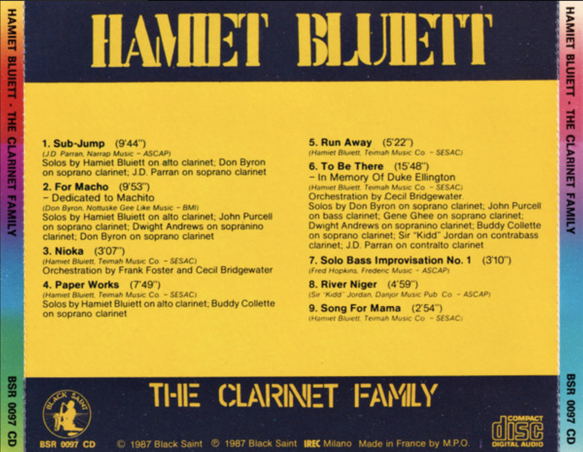 The Clarinet Family | Hamiet Bluiett | Black Saint