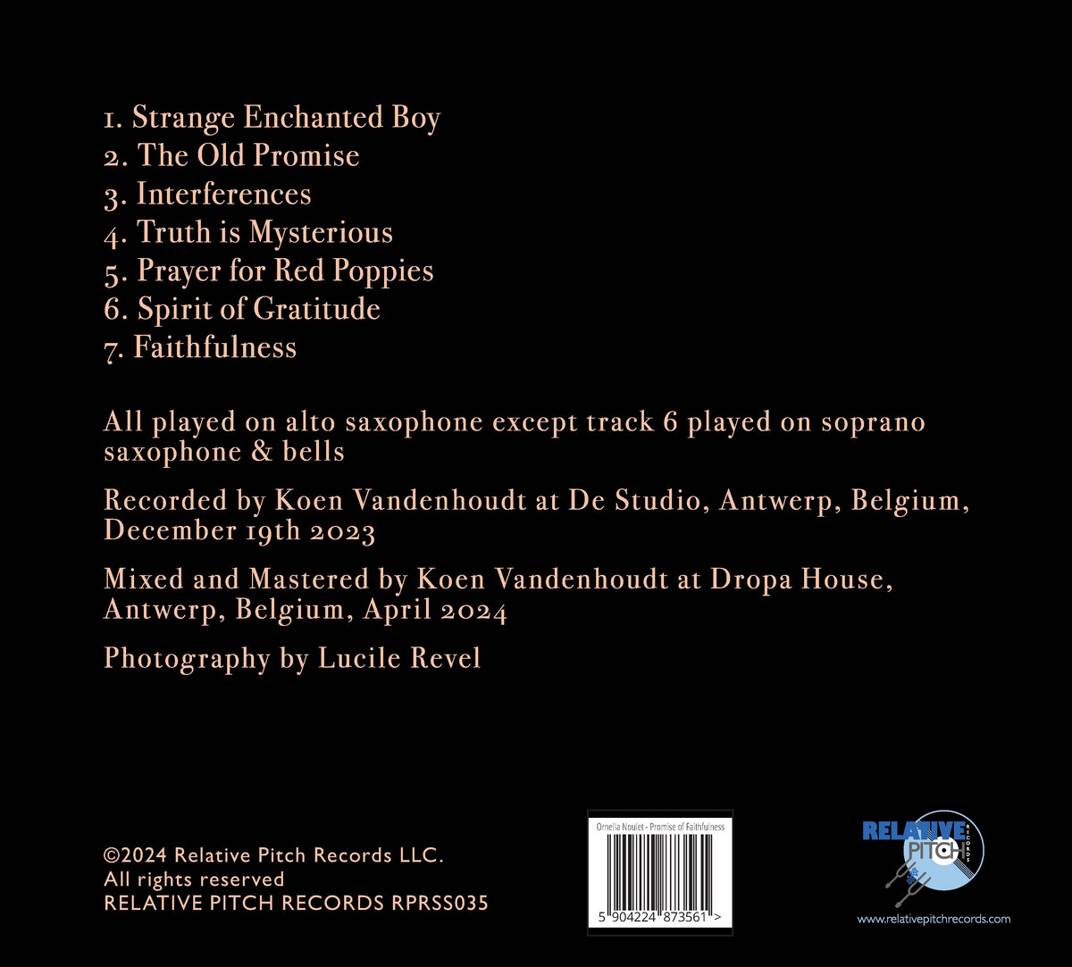 Promise of Faithfulness | Ornella Noulet | Relative Pitch Records