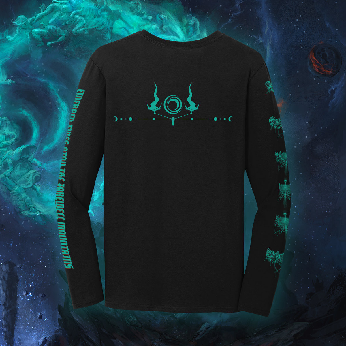 "Emerald Fires Atop The Farewell Mountains" artwork Long-sleeve (EU ...