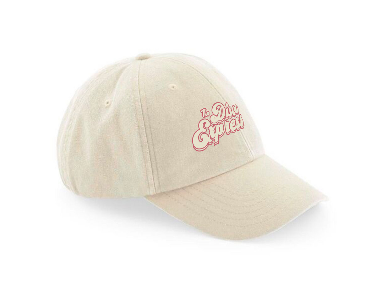 TDE Classic Label Cap - Low Profile Vintage, Red on Beige | The Disco ...