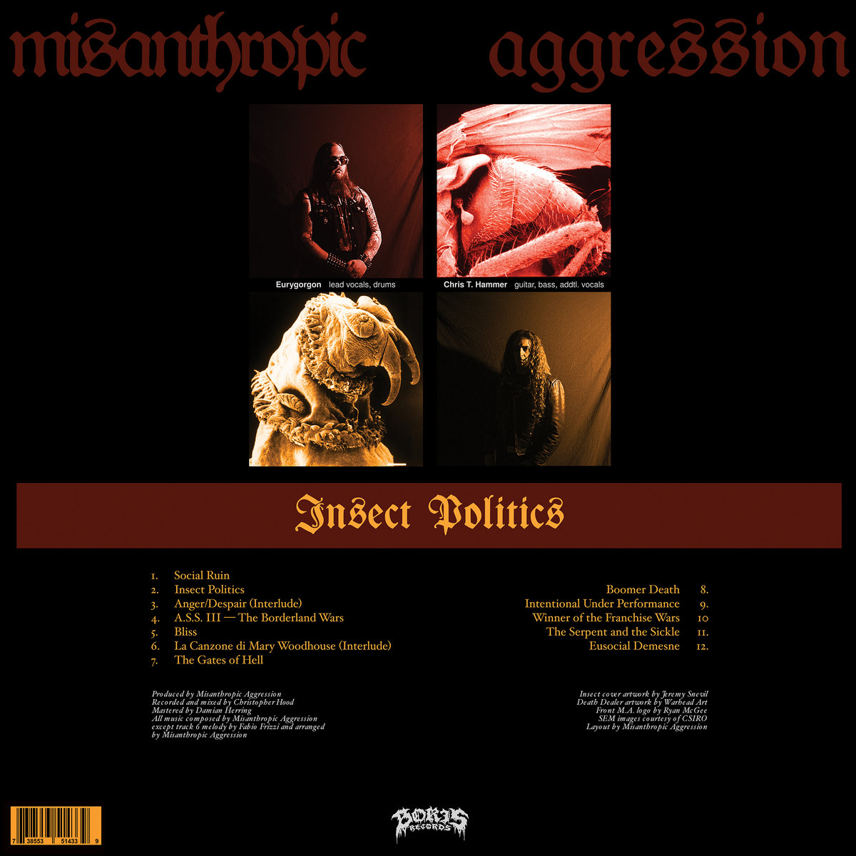 Insect Politics | Misanthropic Aggression | BORIS RECORDS