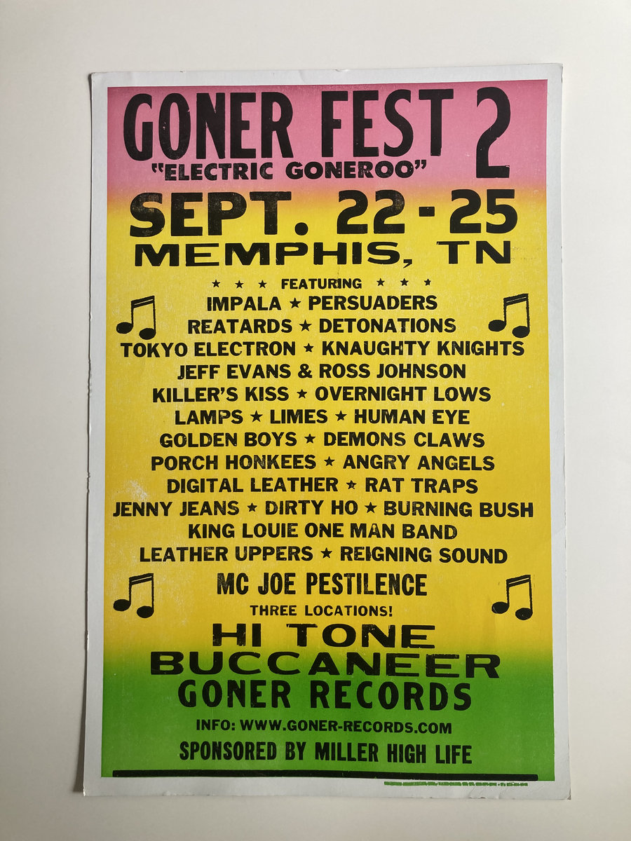 GONER FEST 2 "Electric Goneroo" Poster (2005) | Jeffrey Novak