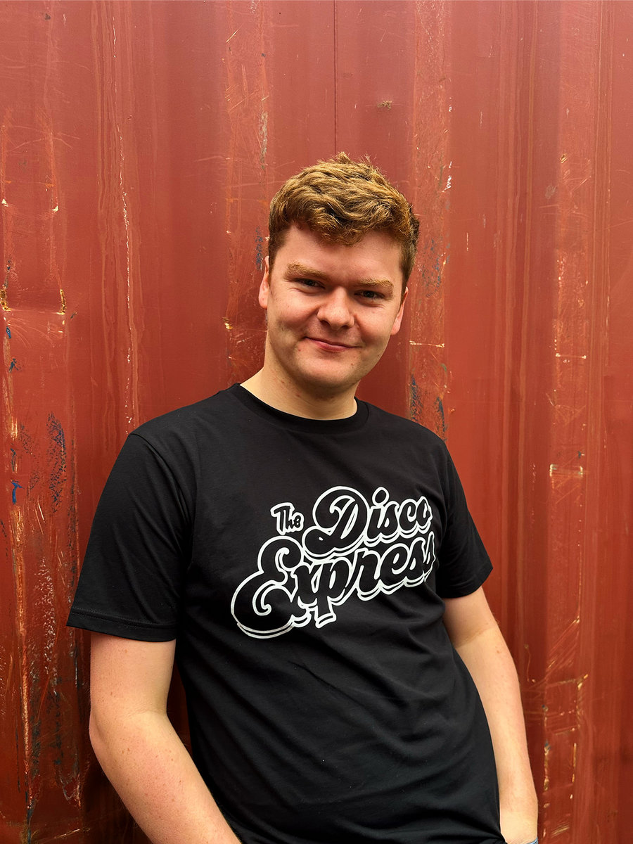 The Disco Express Classic Label Tee - White On Black | The Disco Express