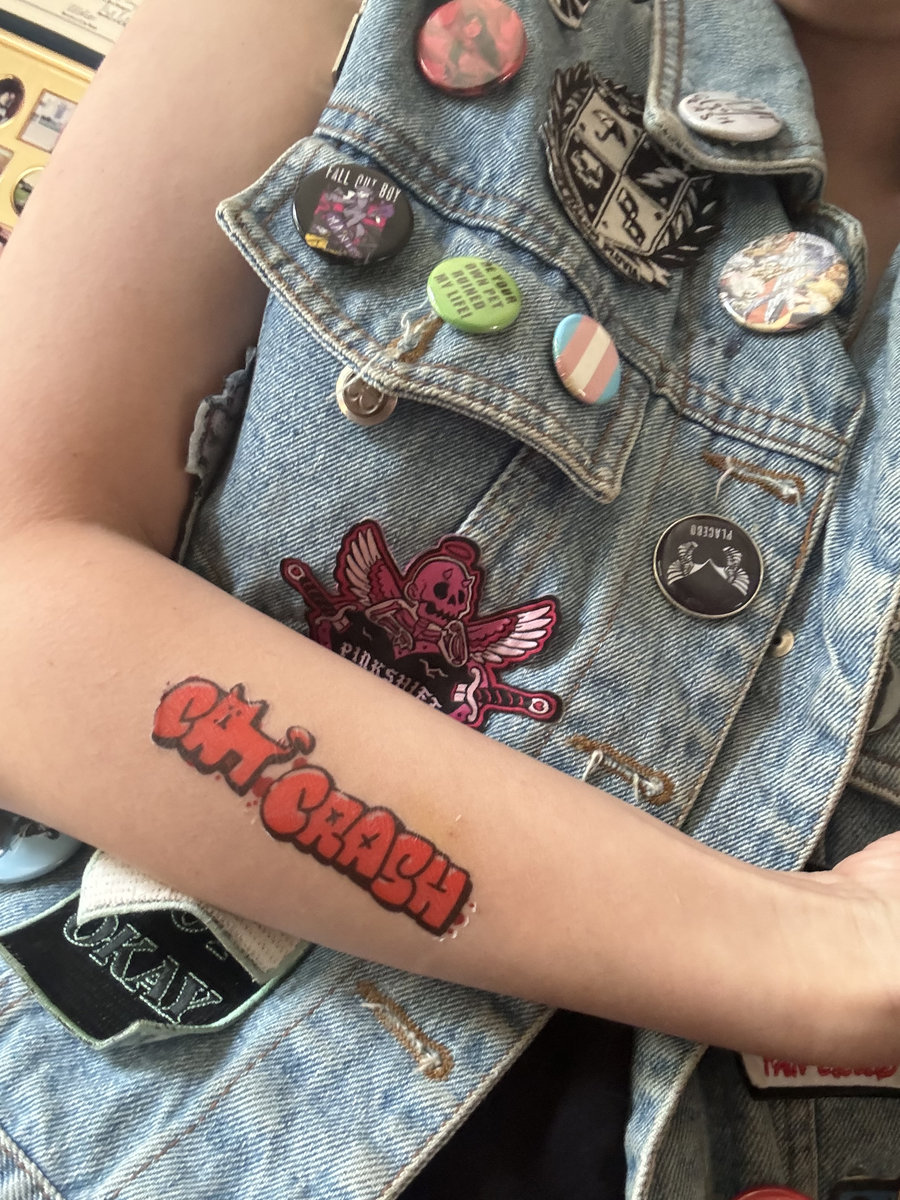 Cat Crash Graffiti Temporary Tattoo | Cat Crash