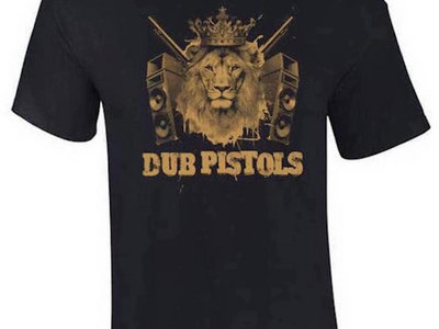 DUB PISTOLS CROWNED LION ON BLACK T-SHIRT | Dub Pistols Official Merch