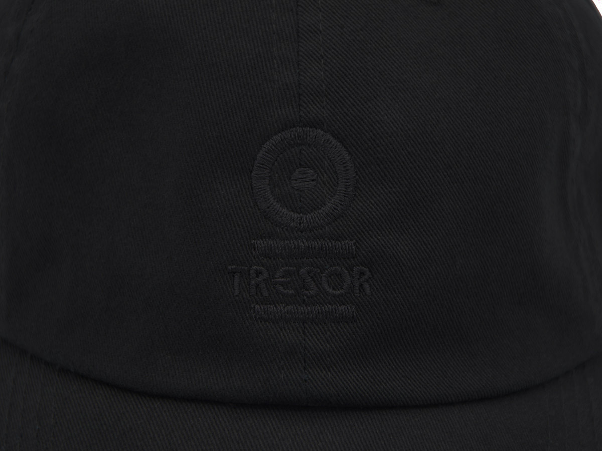 Logo Embroidered Cap - Black/Black | Tresor Records