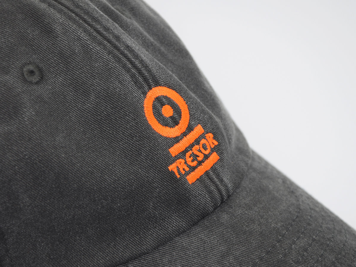 Logo Embroidered Cap - Washed/Orange | Tresor Records