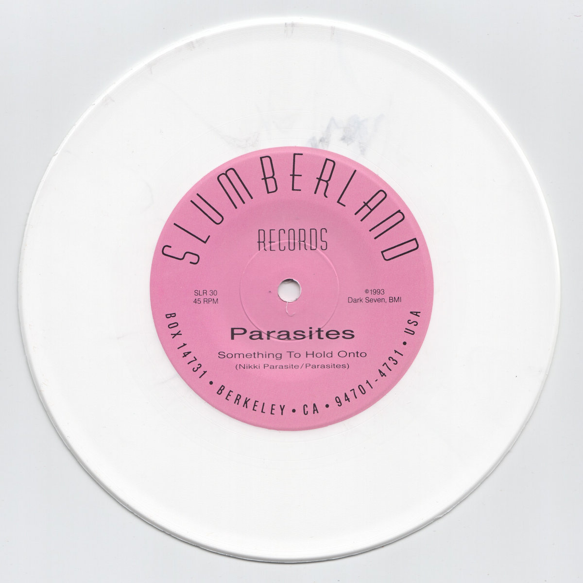 The Parasites "Something To Hold Onto" White Vinyl 7" | Slumberland Records