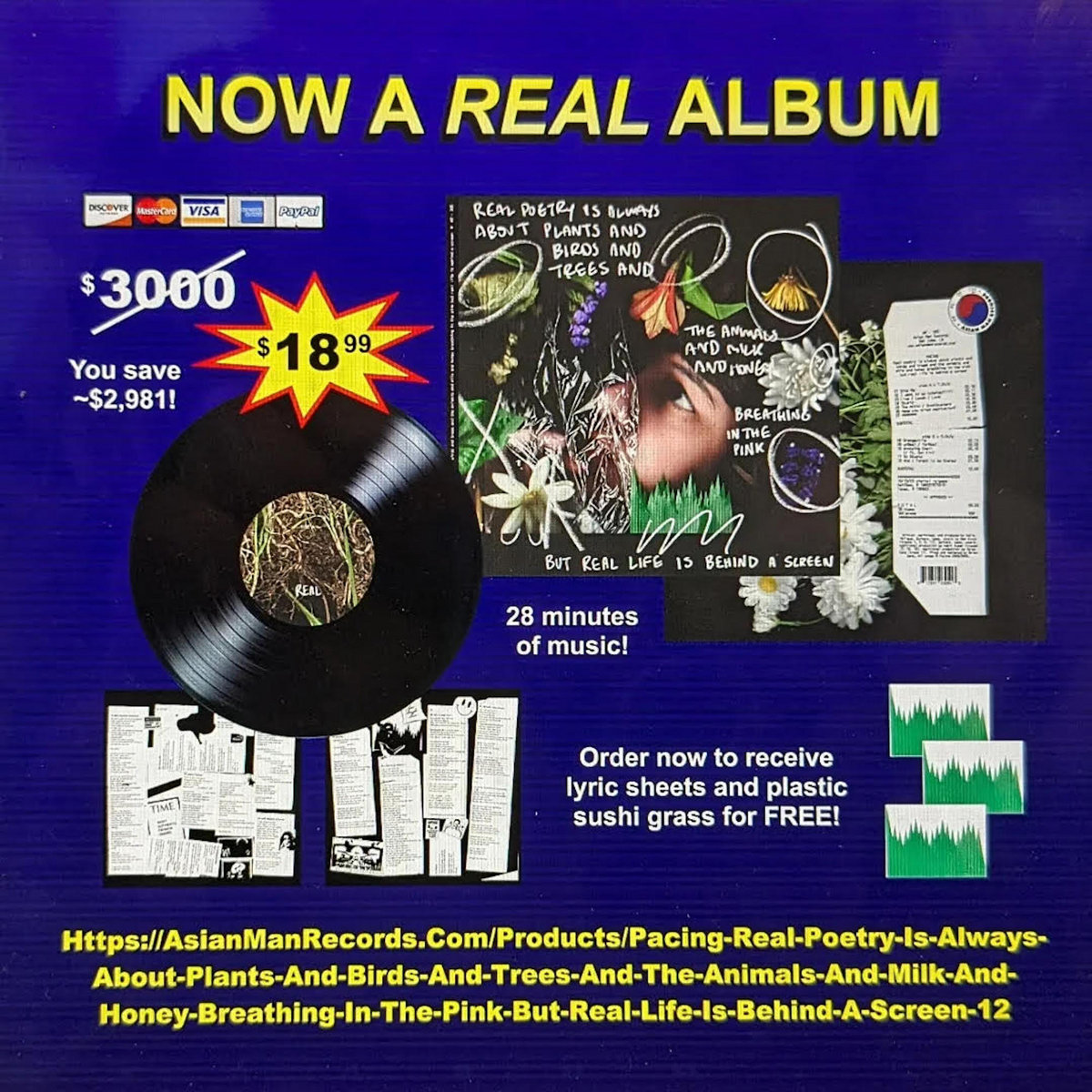 Real poetry is always about plants and birds and trees and the animals ...