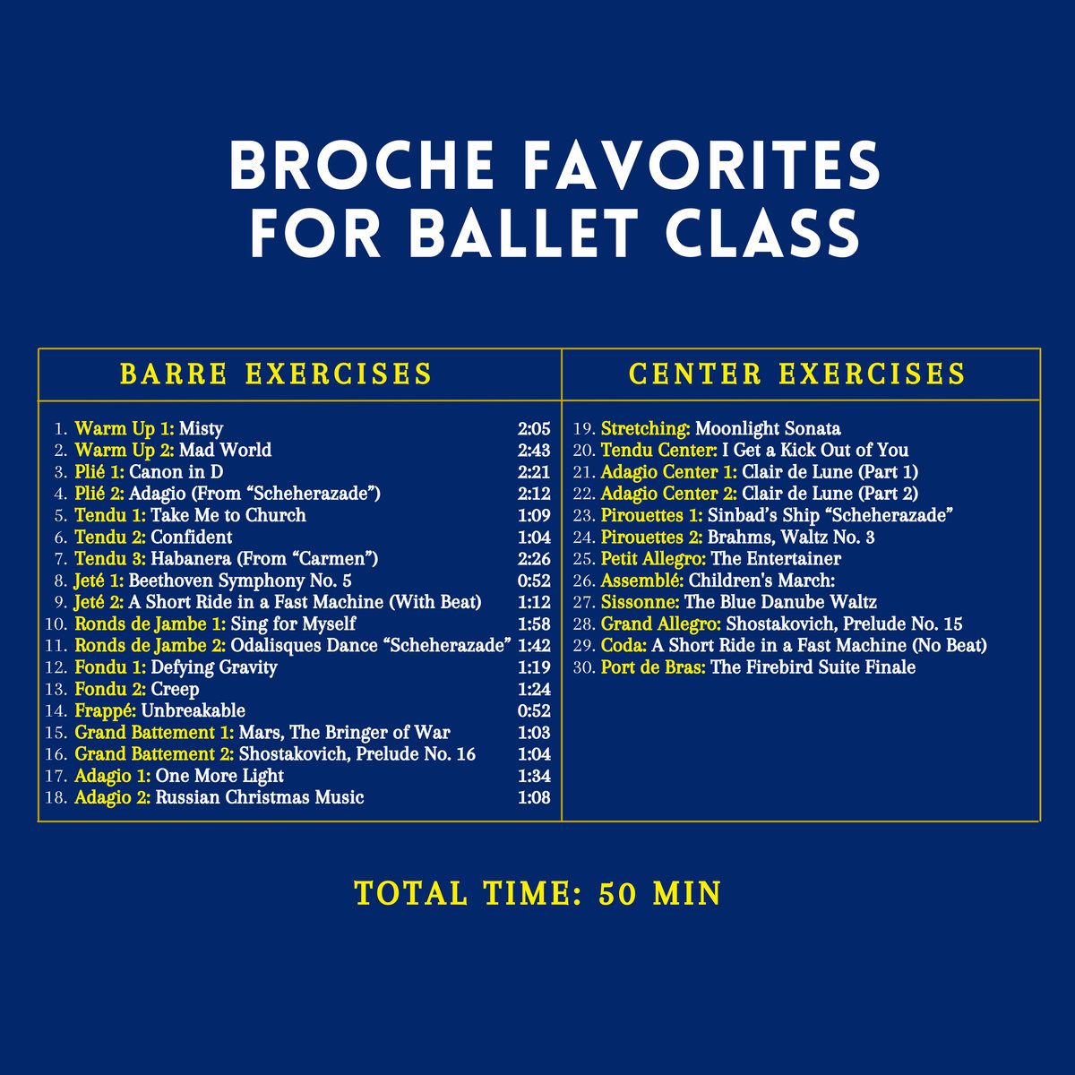 Broche Favorites for Ballet Class | Bruno Lawrence Raco / Ballet Music ...