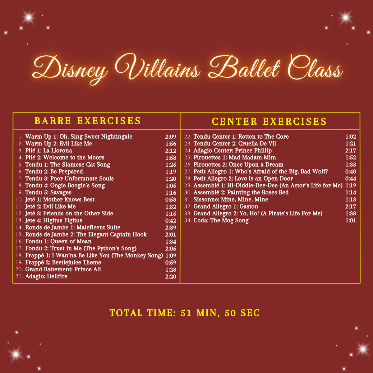 Disney Villains Ballet Class | Bruno Lawrence Raco / Ballet Music CH ...
