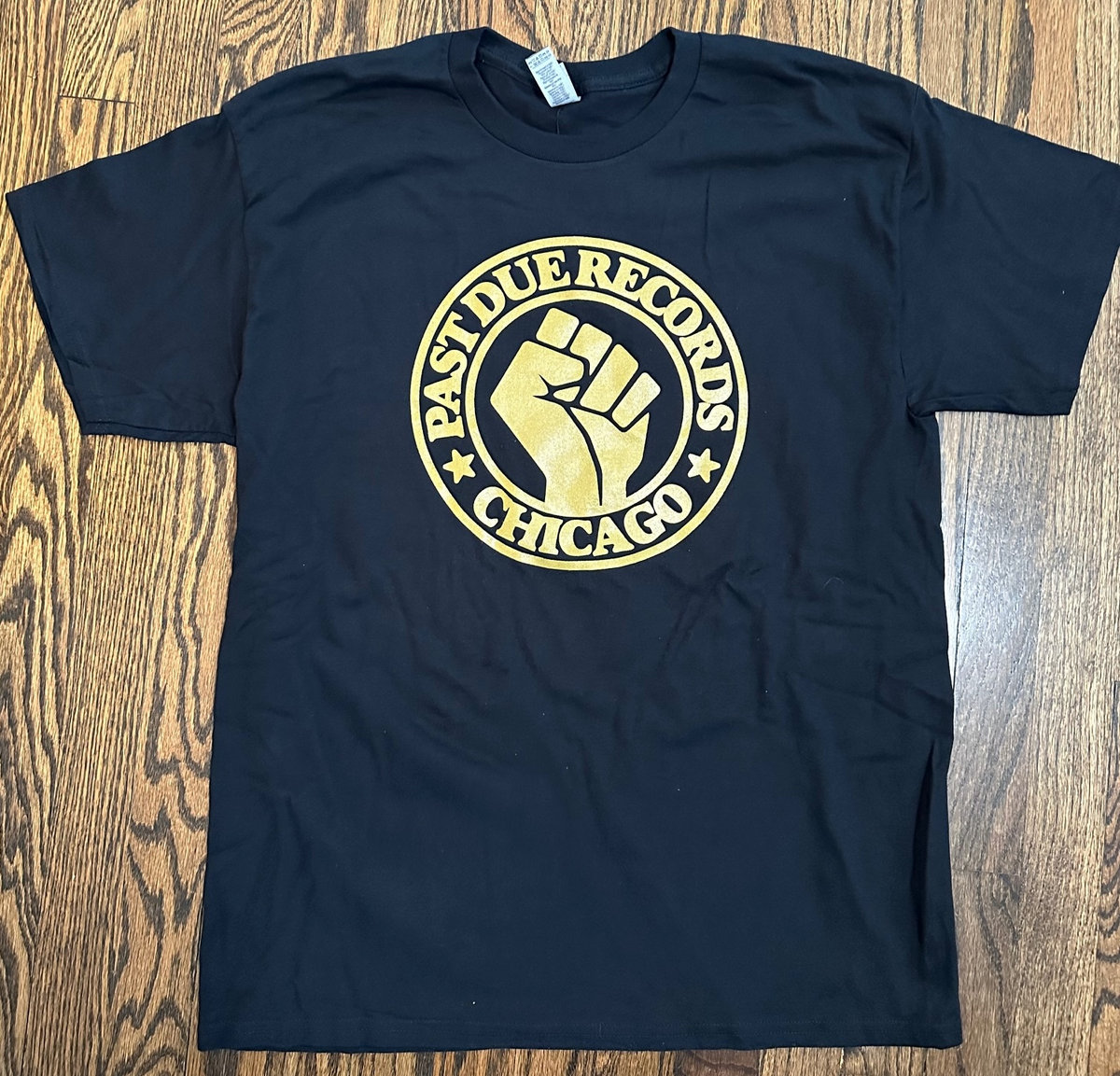 New Batch Past Due Records T Shirt In Old Gold Jerome Derradji