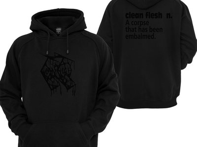 Clean Flesh Black on Black Hoodie | Burning Dogma Records
