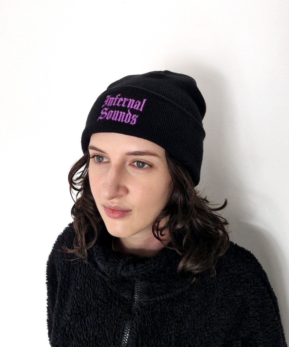 #IFSLTD004 Purple Logo Embroidered Beanie | Infernal Sounds