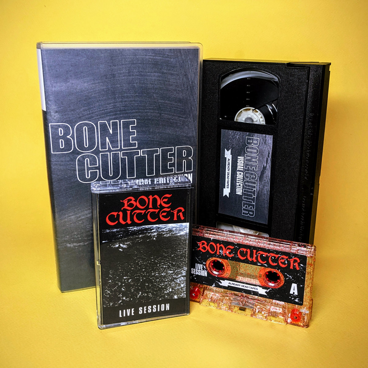 Bone Cutter VHS & Cassette Tape Bundle | Already Dead Tapes and Records