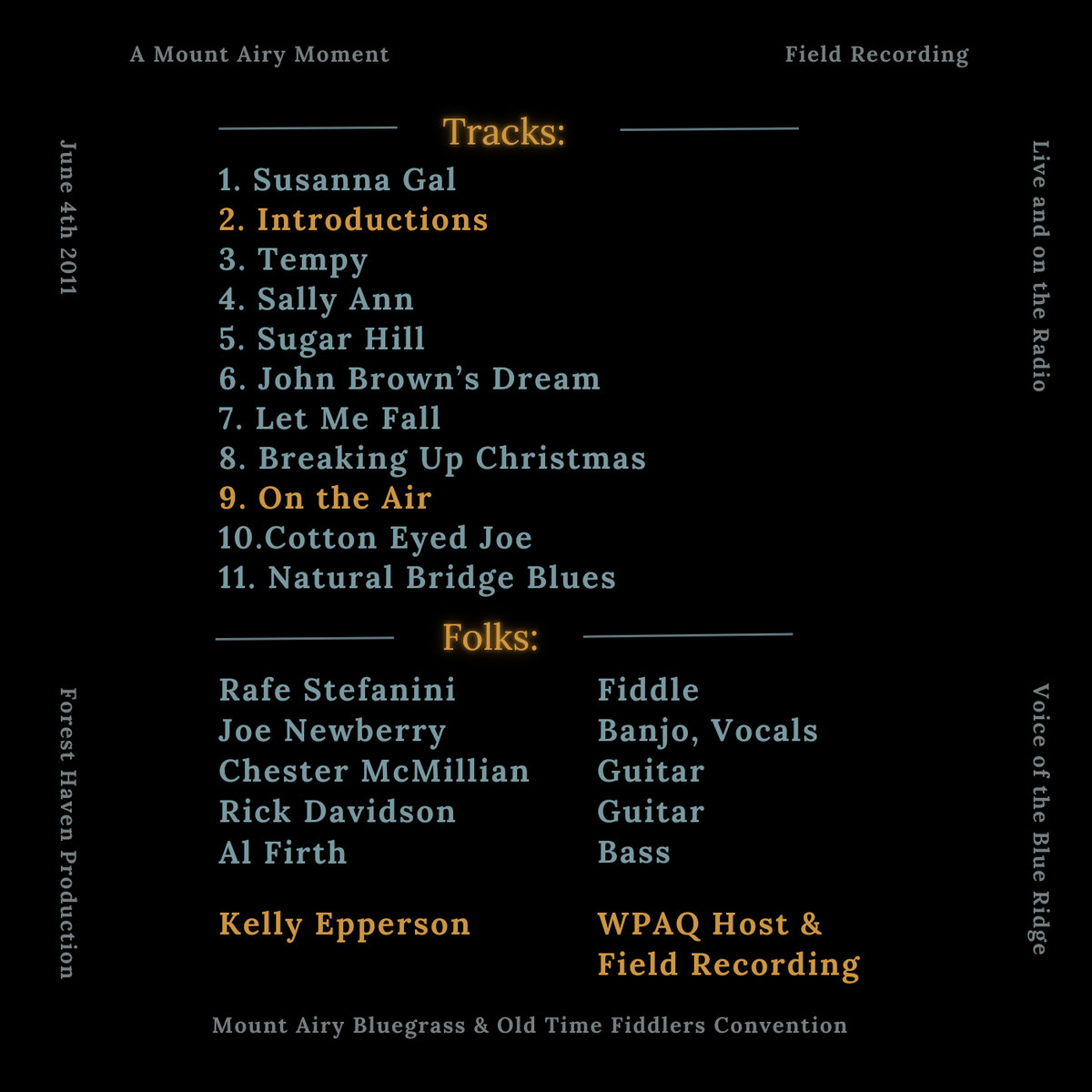 A Mount Airy Moment - Live Radio Field Recording, June 4th, 2011 | Rafe ...