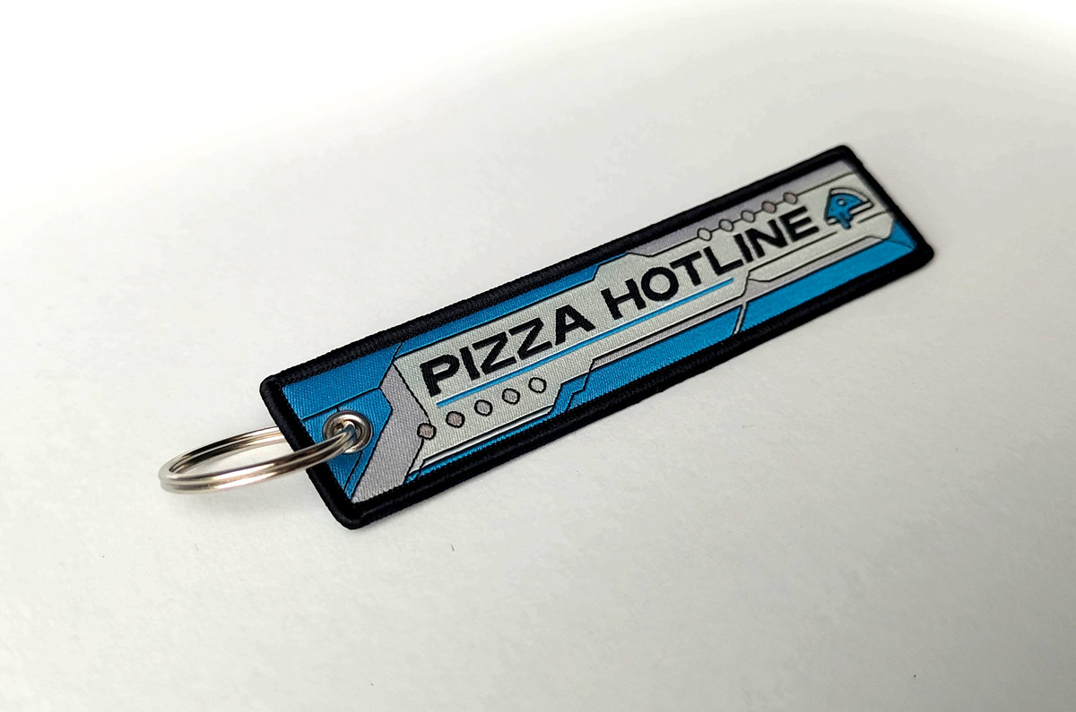 Low Poly Breaks Y2K Embroidered Keyring 🔷 ⬜ | Pizza Hotline