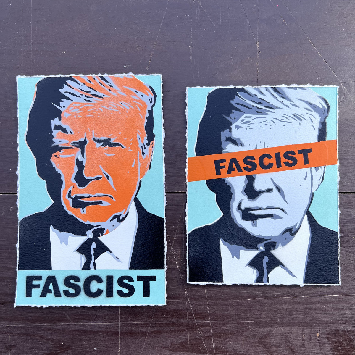 Trump stencil - fascist | Rad Radical