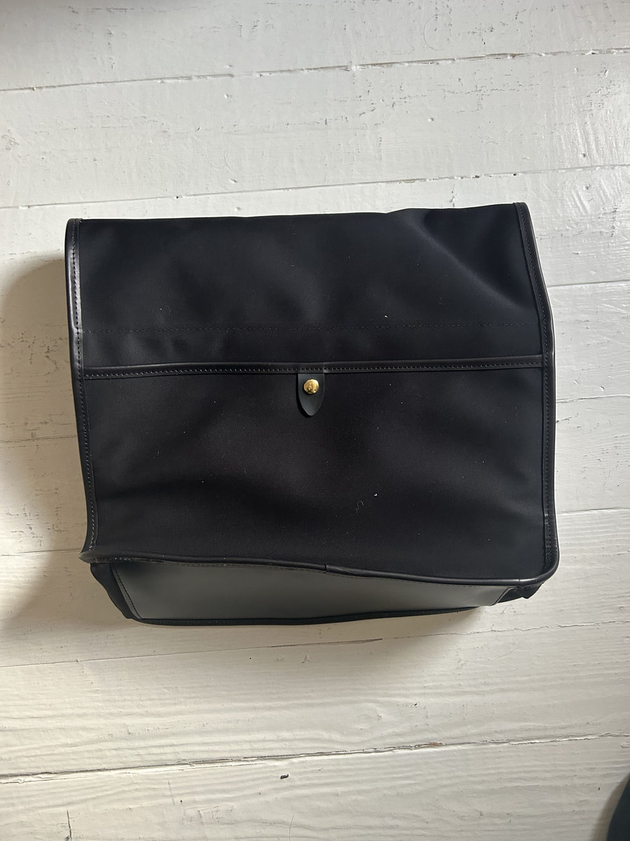 Canvas and leather record bag | Pressure Sounds